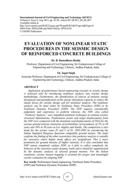 Seismic Response Of Existing Rc Building Under Revised Seismic Zone