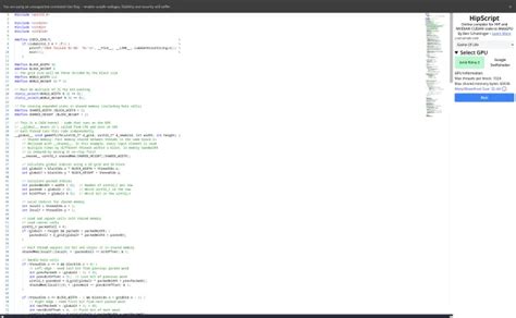 Hipscript Allows Nvidia Cuda And Amd Hip Code To Run Within Web Browsers Phoronix