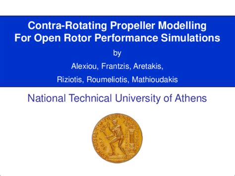Pdf Contra Rotating Propeller Modelling For Open Rotor Performance
