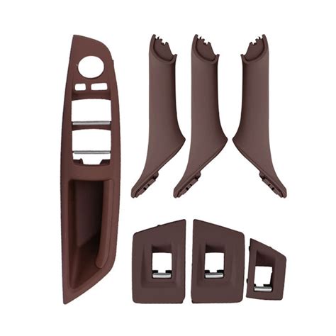 자동차 표준 버전 내부 도어 핸들 풀 트림 커버 5141 7225 873 Bmw F10 F18 용 왼쪽 운전 와인 레드