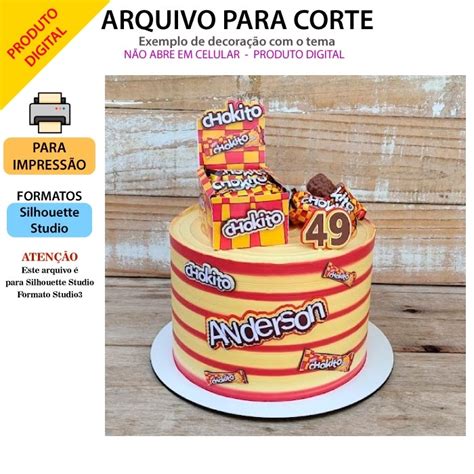 Topo De Bolo Chokito Alfacrafter
