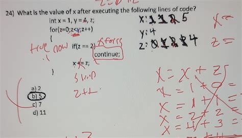 Solved 24 What Is The Value Of X After Executing The
