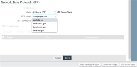 configuring ntp