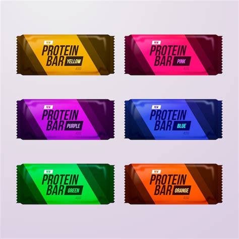 Free Vector Protein Bar Element Collection