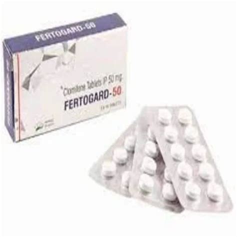 Fertogard 50mg Tab Packaging Size 100 In A Box Dose Once A Tablet