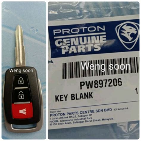 Original Proton Exora Key Shopee Malaysia
