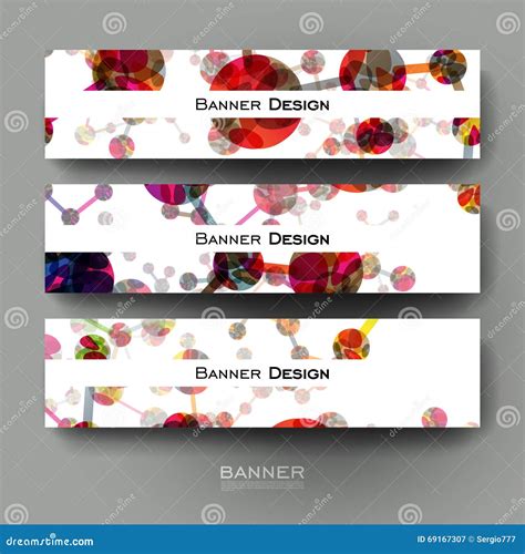 Beautiful Banner Vector Template With Dna Molecule Background Stock Vector Illustration Of