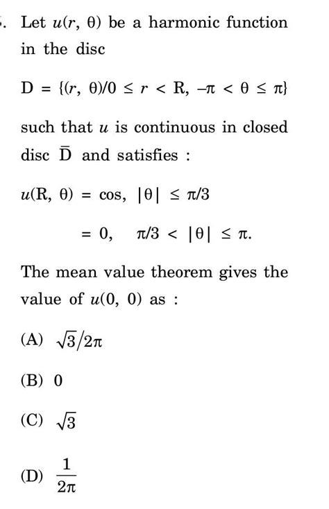 Solved Let u r θ be a harmonic function in the disc Chegg