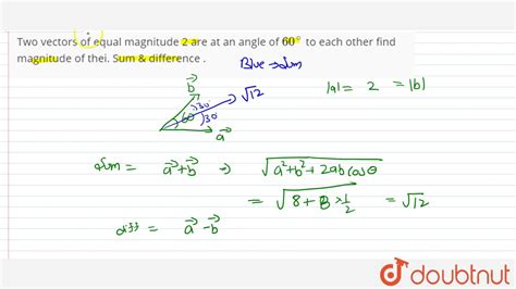 Magnitude Of Two Vector