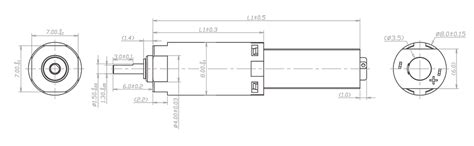 3 2v 플라스틱 브러시 Dc 기어 모터8mm Zhaowei 드라이브 시스템