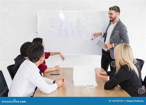 Man Pointing At Bar Chart Stock Photography CartoonDealer Com 24733004