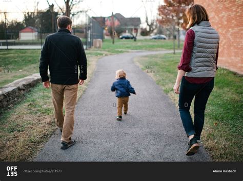 Mother And Son Walking