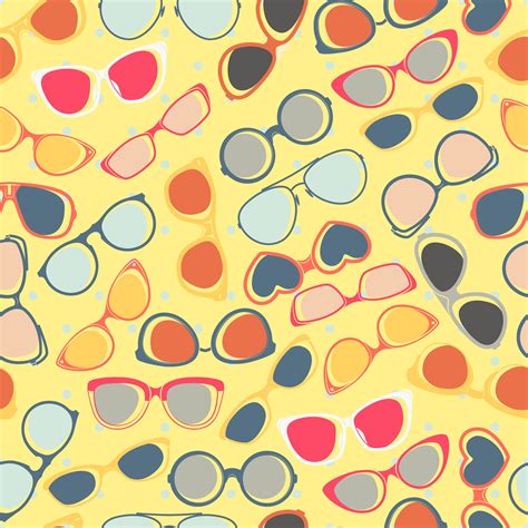 Sunglasses Seamless Pattern Yellow Background 461808 Vector Art At Vecteezy
