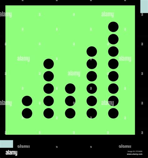 Equalizer Frequency With Dots Isolated Vector Neo Brutalism Icon