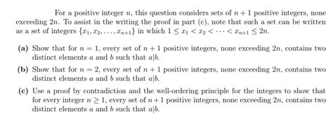 Solved For A Positive Integer N This Question Considers