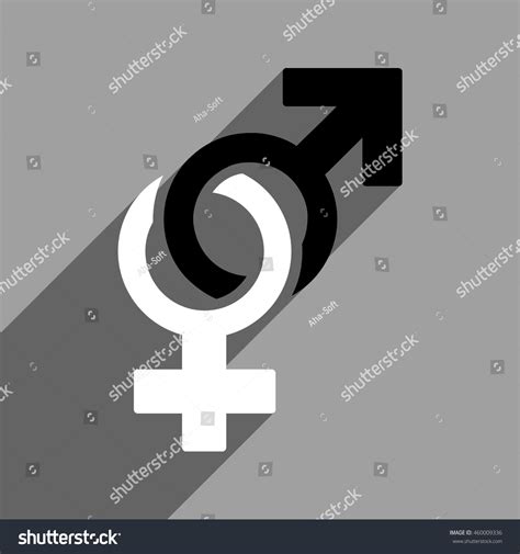 Sexual Symbols Long Shadow Vector Icon Stock Vector Shutterstock