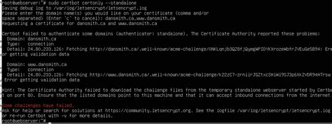Too Many Failed Attempts Help Lets Encrypt Community Support