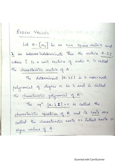 Solution Eigen Values And Eigen Vectors Studypool