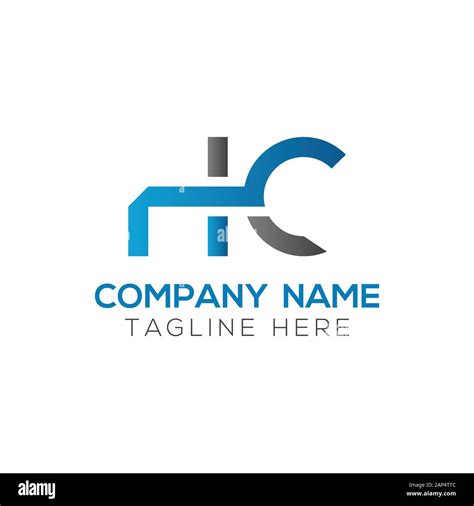 Letter HC Logo Design Vector Template Initial Linked Letter HC Vector Illustration Stock Vector