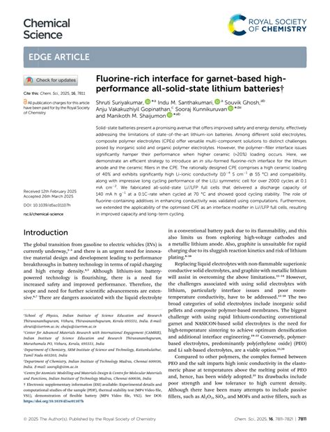 Pdf Fluorine Rich Interface For Garnet Based High Performance All Solid State Lithium Batteries