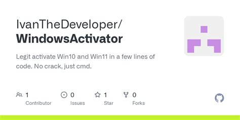 Github Ivanthedeveloperwindowsactivator Legit Activate Win10 And