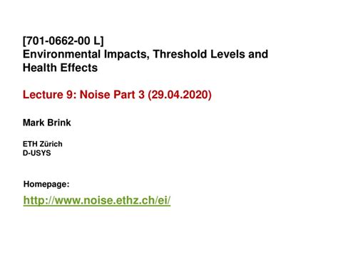 Ppt Environmental Impacts Threshold Levels And Health Effects
