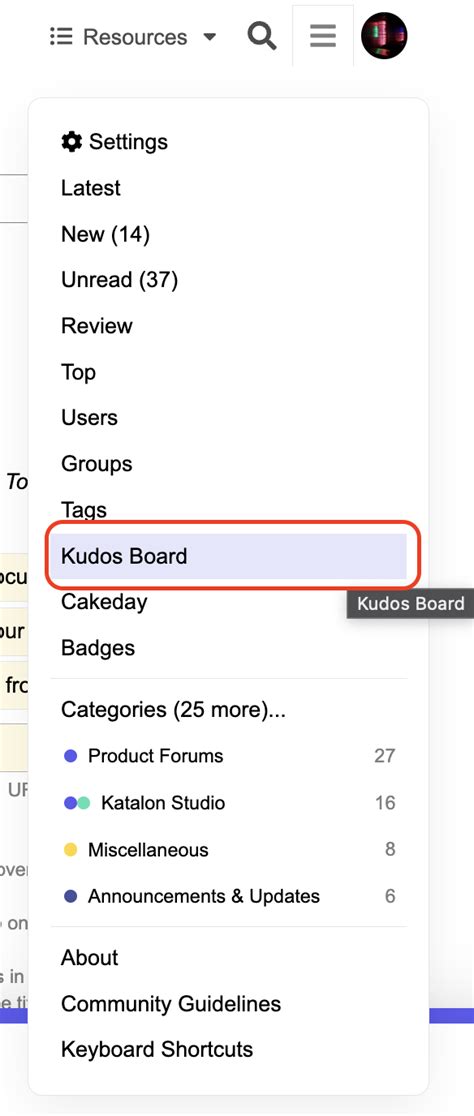 New Header Dropdown Menu Site Feedback Katalon Community