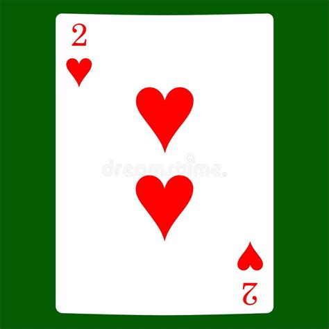 Two Hearts Card Suit Icon Playing Cards Symbols Stock Illustration
