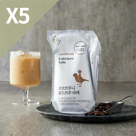 파우치 콜드브루 라떼 200ml 5입 건강을 쉽게 그리팅