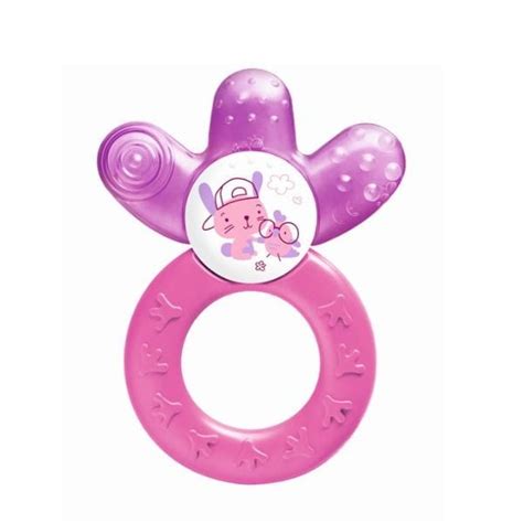 Mam Cooler Teething Ring With Water 4 Months Pink Shade Teething