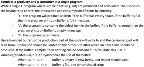 simulate a producer and a consumer in a single