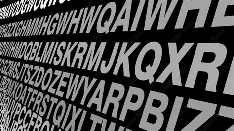 Letter Chaos Contemporary Design Inspiration With Random Letters And Characters On Black