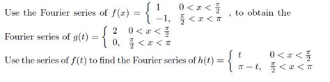 Solved Use The Fourier Series Of F X {1 0