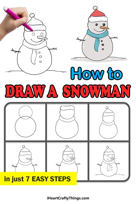 how to draw snowman arms