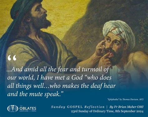 Gospel Reflection For Sunday September 8th 2024 23rd Sunday In