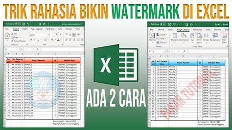 Cara Membuat Watermark Pada Excel