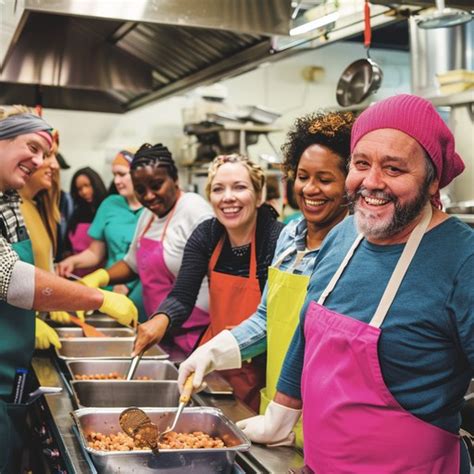 Free Community Kitchen Joy Image Volunteers Cooking Community