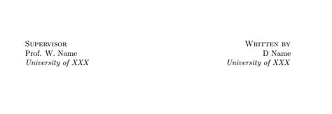 Minipage Text Alignment Title Page TeX LaTeX Stack Exchange