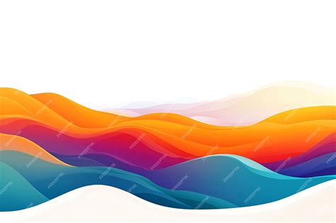Colorful Background With White Space And Gradient Color Wave Vector Illustration Simple Lines Ai
