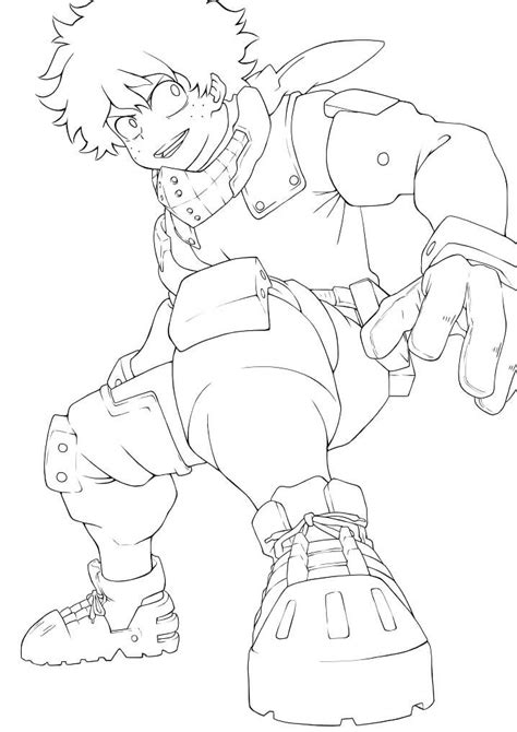 Izuku Midoriya Coloring Page Izuku Midoriya Coloring Page