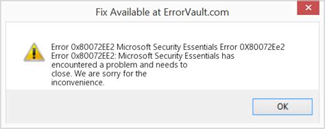 how to fix error 0x80072ee2 microsoft security essentials error 0x80072ee2 error 0x80072ee2