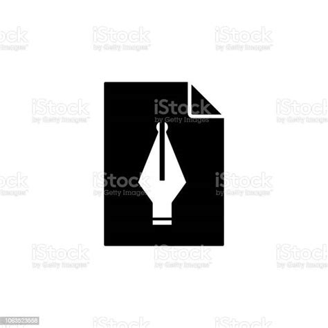 문서 아이콘에 잉크 펜입니다 문서 아이콘의 요소입니다 프리미엄 품질 그래픽 디자인 아이콘입니다 웹사이트 웹 디자인 모바일 응용 프로그램에 대 한 표지판 및 기호 컬렉션