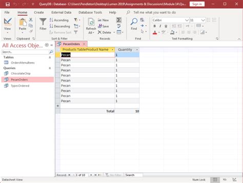 Assignment Create Queries For Access Database Computer Applications For Managers