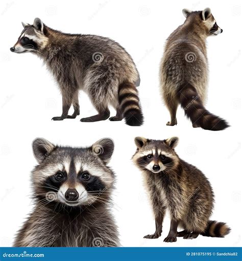 Raccoon Racoon Many Angles And View Portrait Side Back Head Shot