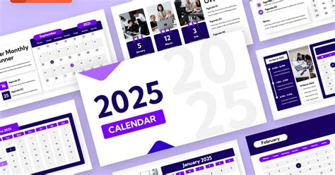 Calendar 2025 Powerpoint Incl 2025 Calendar And Project Calendar Envato