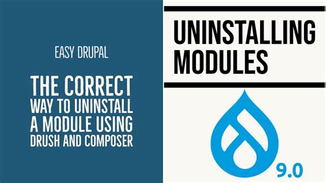 The Correct Way To Uninstall A Module Using Drush And Composer Youtube