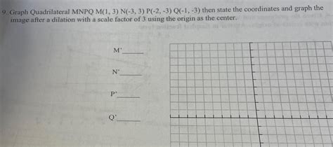Answered 9 Graph Quadrilateral Mnpq M 1 3 N 3 3 P 2 3 Q 1 3 Then Kunduz