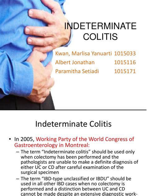 Indeterminate Colitis Inflammatory Bowel Disease Crohns Disease