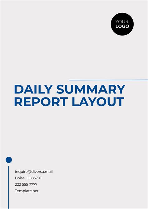 Free End Of Day Report Design Template To Edit Online