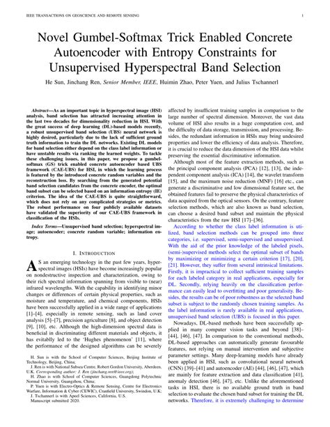 Pdf Novel Gumbel Softmax Trick Enabled Concrete Autoencoder With